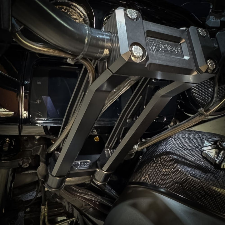 Motorcycle Handlebar Risers | Billet Harley Dyna & Softail Risers | TC ...