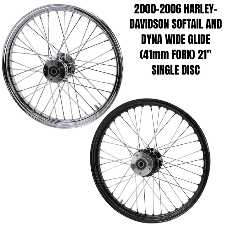 Dyna Spoke Wheels | Black or Chrome | TC Bros. Custom Motorcycle Parts.