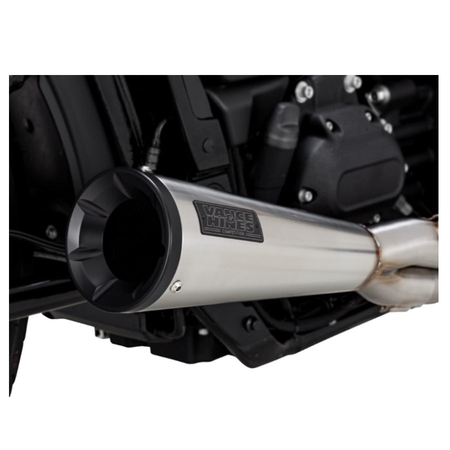 Vance & Hines Stainless Steel 2-into-1 Upsweep M8 soft tail Vance & Hines Stainless Steel 2-into-1 Upsweep M8 soft tail