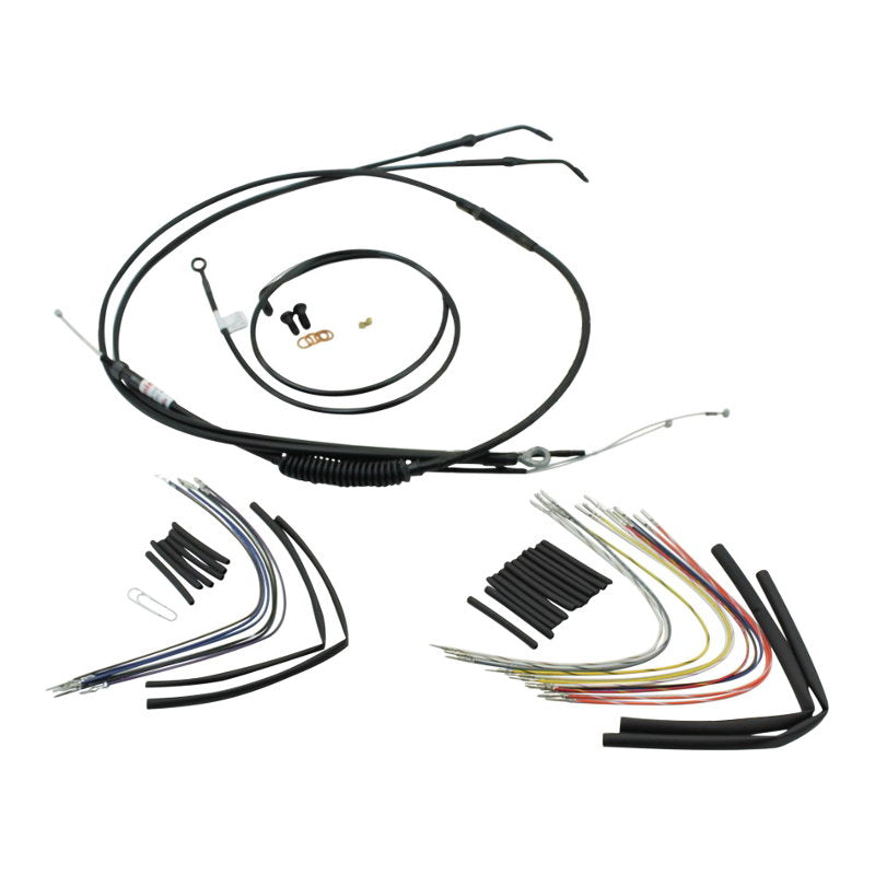 Extended Cable / Brake Line Kit For 12" Ape Hangers Harley Sportster X ...